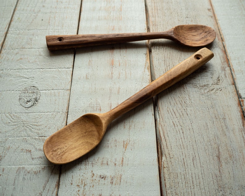 Handcrafted Wooden Spoons, Rustic Salt and Sugar Measures, Unique ...