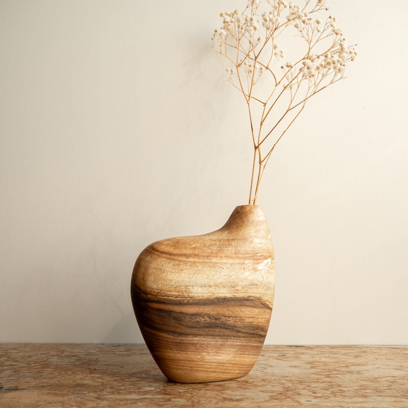 Rustic Wood Vase - Etsy