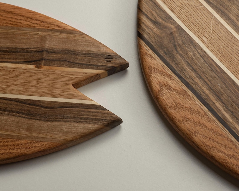 Surf-inspired Kitchen Board, Surfboard-shaped Charcuterie, Fish Tail ...