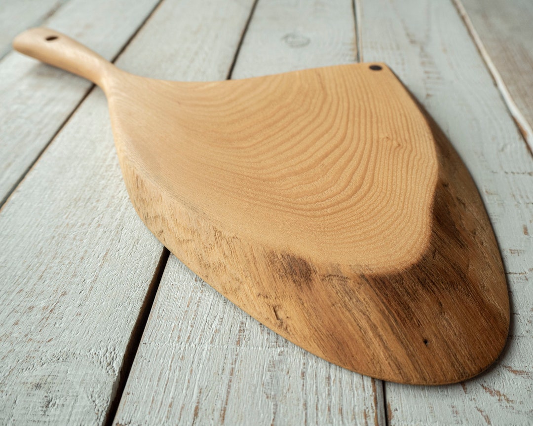 Live Edge Small Serving Board, Solid Ash Hardwood, Handy Tray for ...