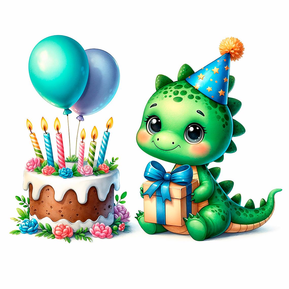 Cute Dinosaur Clipart, 10 High-quality JPG, Birthday Party Clipart ...