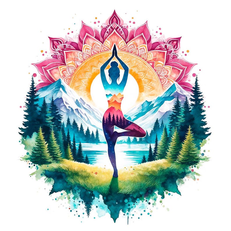 Yoga Clipart Bundle, 10 High-quality JPG, Printable Yoga Pose ...