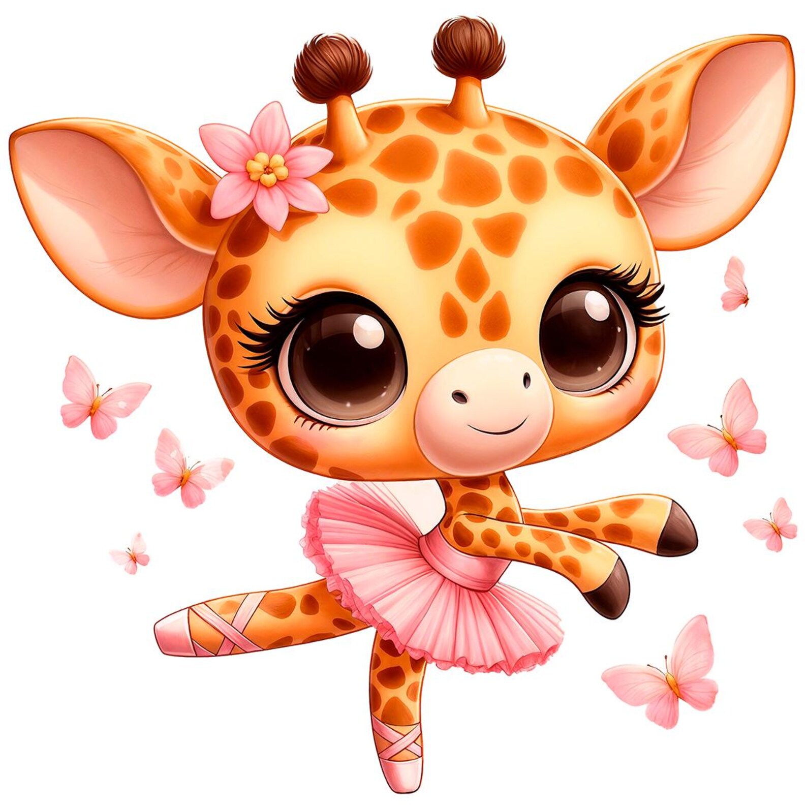 Watercolor Cute Giraffes Clipart, 12 High-quality Jpg, Cute Baby ...