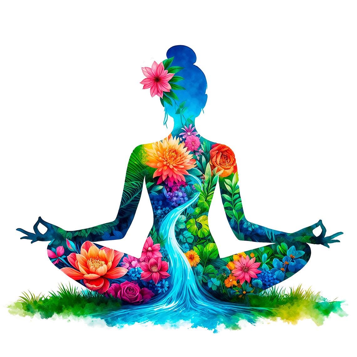 Yoga Clipart Bundle, 10 High-quality JPG, Printable Yoga Pose ...