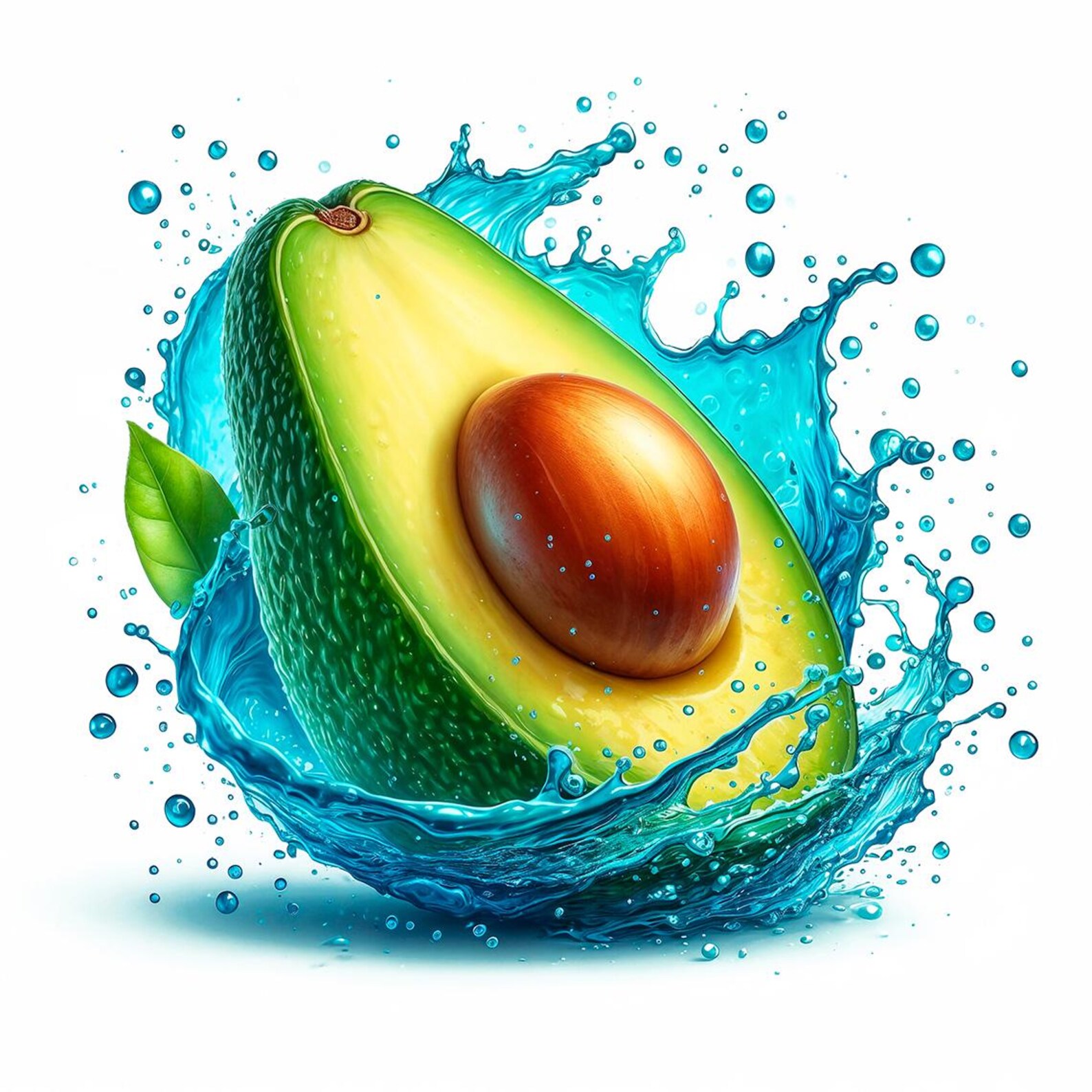 Avocado Clipart, 10 High-quality Jpg, Fruit Watercolor Avocado, Clip ...