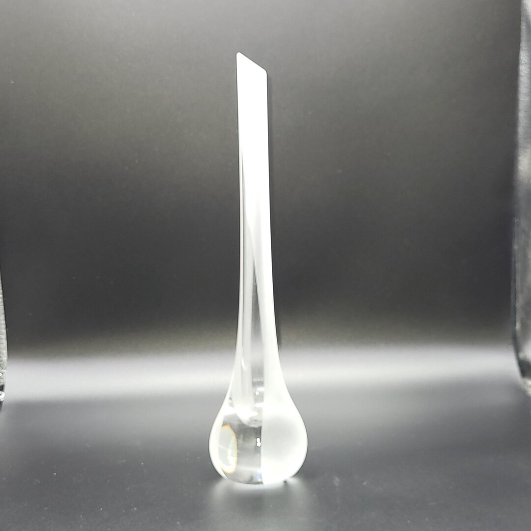 Mats Jonassen Crystal Frosted Bud Vase 26cm | Signed & Numbered 4625 ...