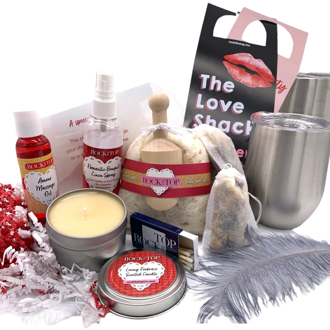 Romance Gift Set, Couples Massage Oil, Linen Spray, Candle & More - Etsy