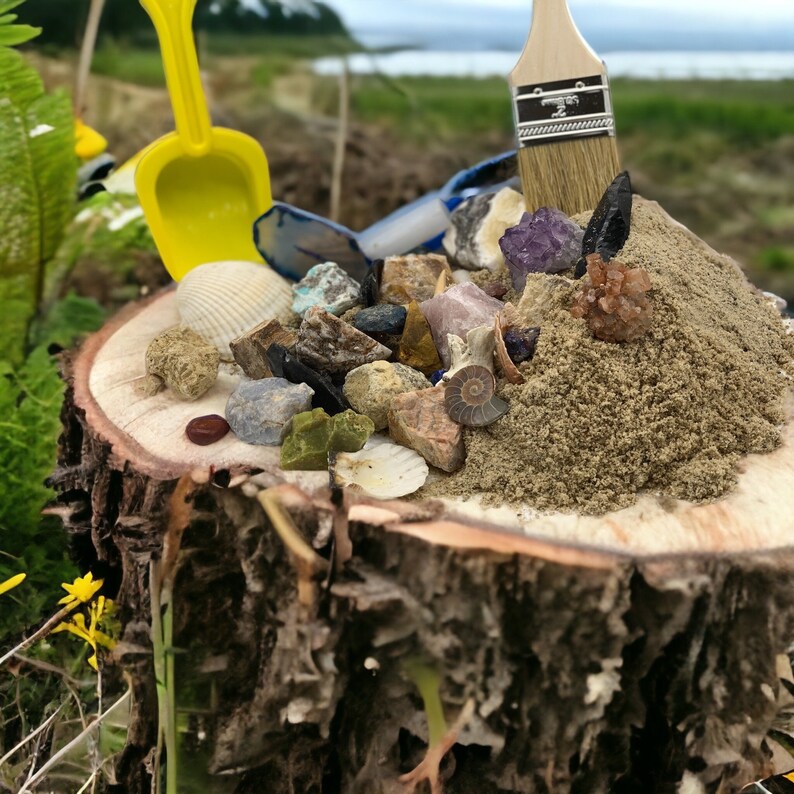 Mystery Miner's Crystal Dig Box, Kids Educational Toy With Real Geodes ...
