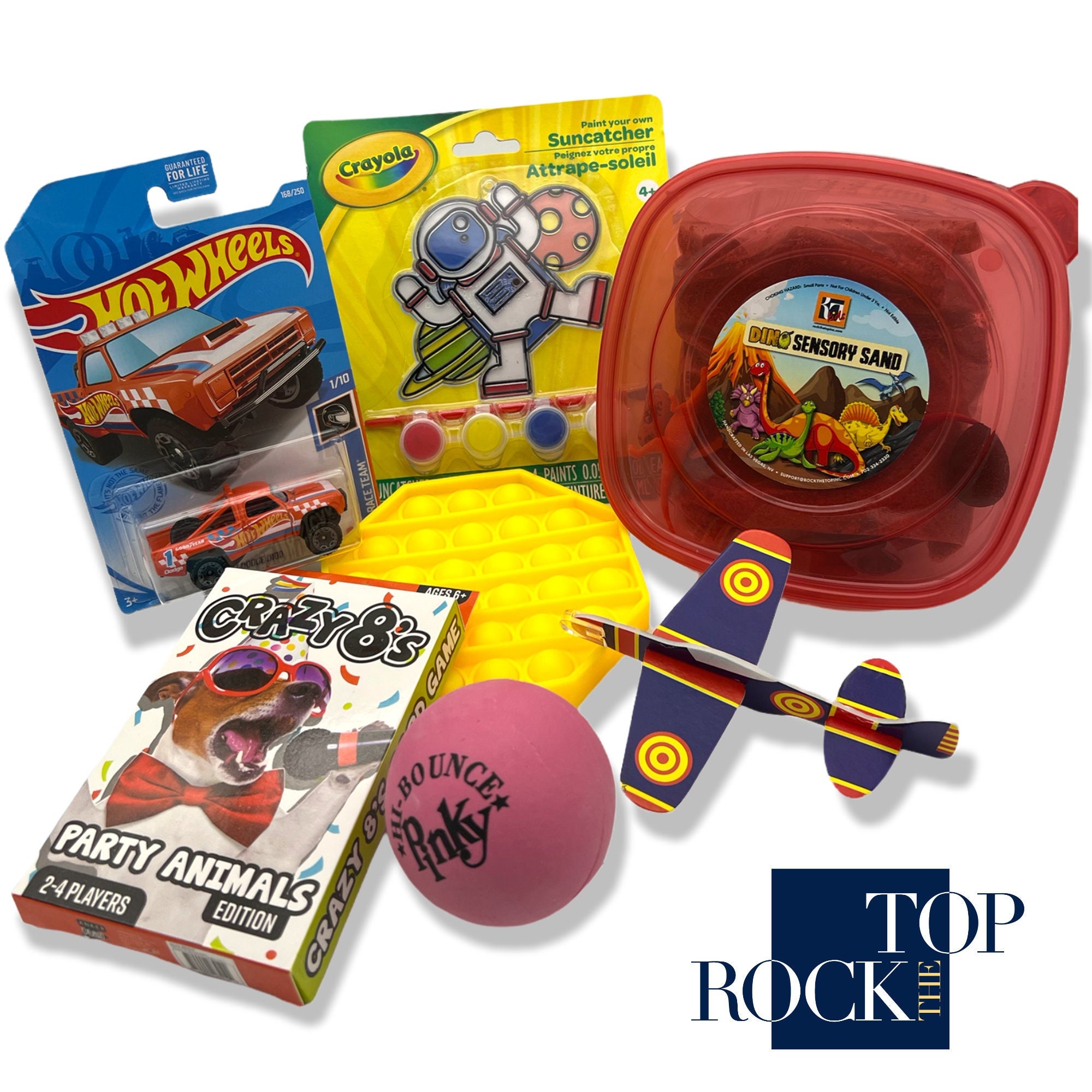 Kids Sensory Activity Box, Sensory Sand, Fidget Pop It Toy, Hot Wheels ...