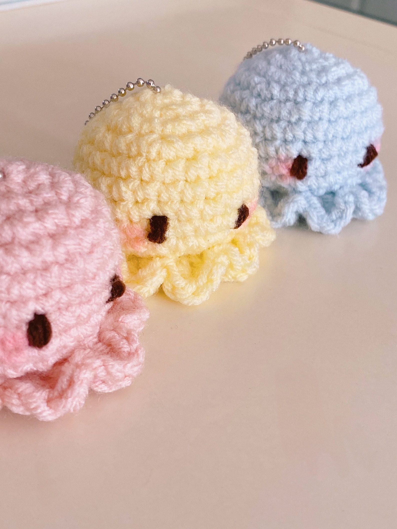 Cute Crochet Octopus Keychain/ Kawaii Octo Plush/ Amigurumi Keychain ...