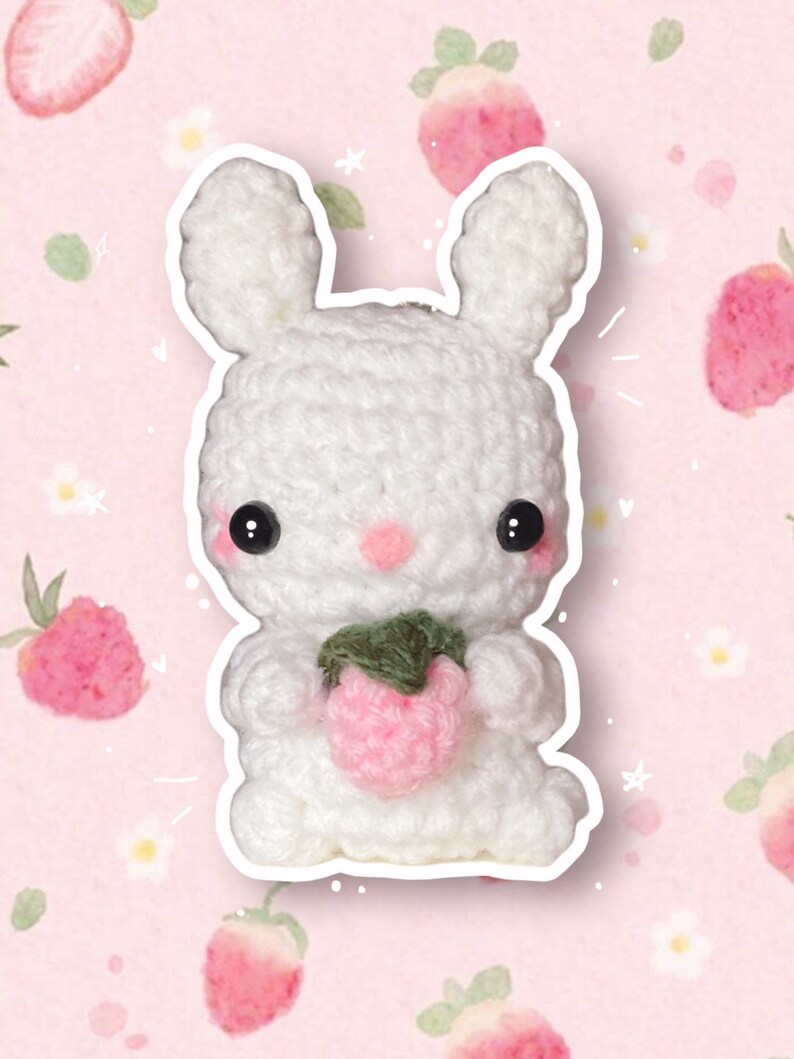 Cute Mini Crochet Bunny Plush Crochet Bunny Keychain - Etsy