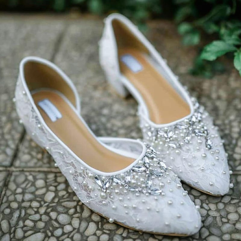 Flat Bridal Shoes - Etsy