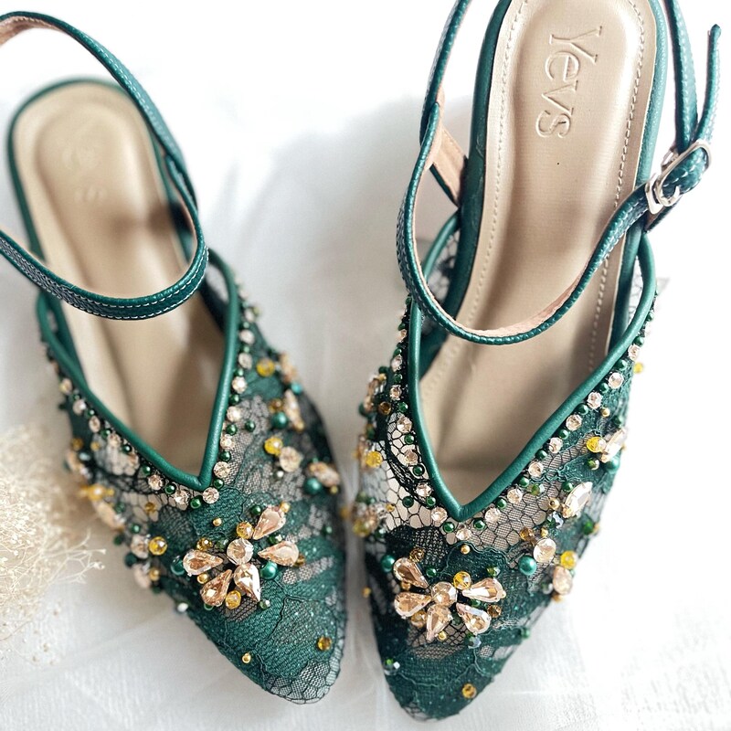 Emerald Green Shoes - Etsy