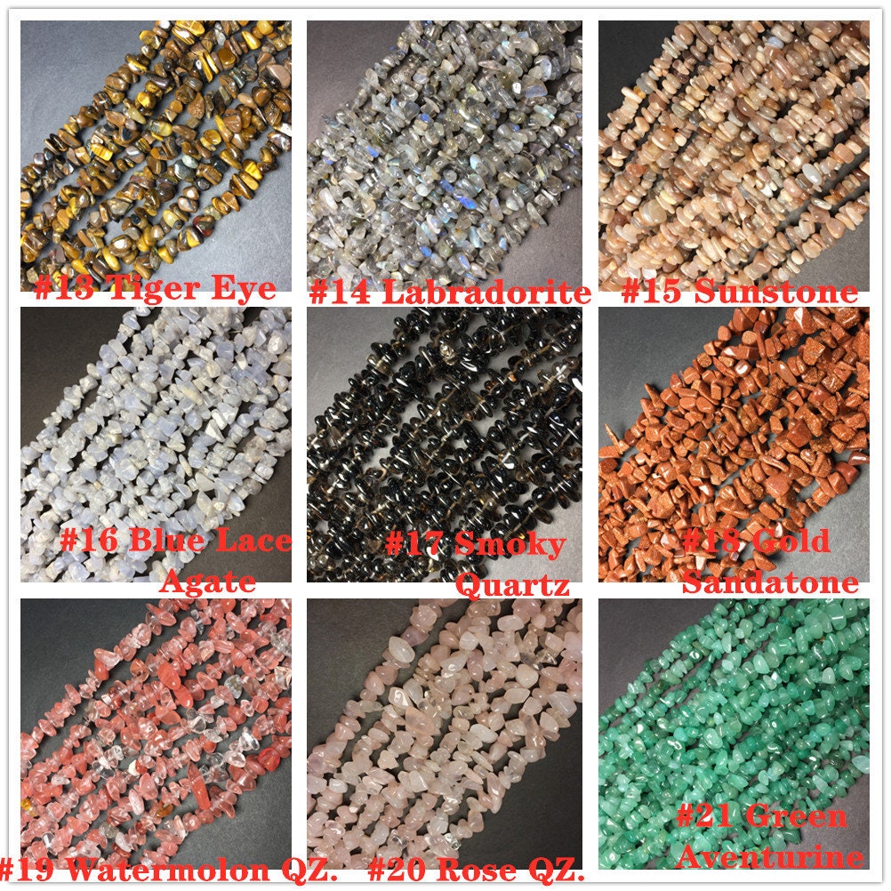 34inch Natural Gemstone Chip Strand Beads Freeform Chip Nugget Beads ...