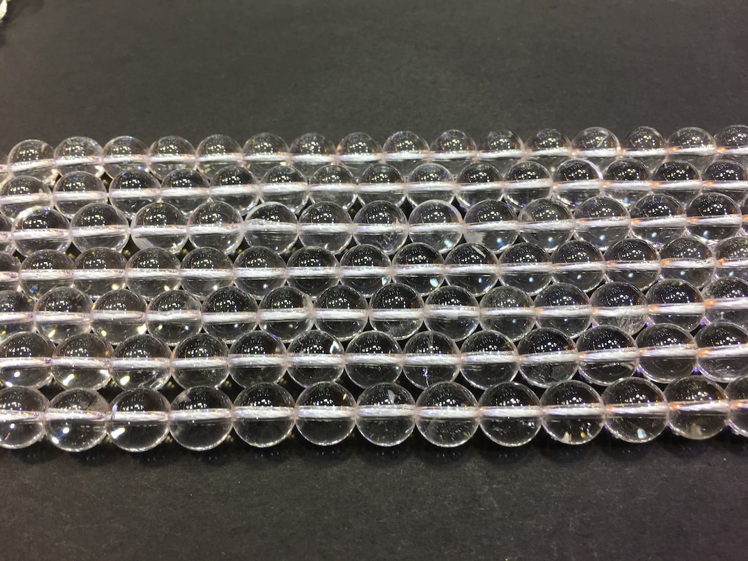 Natural Clear Quartz Stone 6mm 8mm 10mm 12mm Smooth Round Loose ...