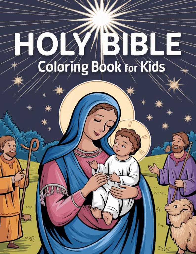 100 Bible Coloring Pages for Kids - Etsy