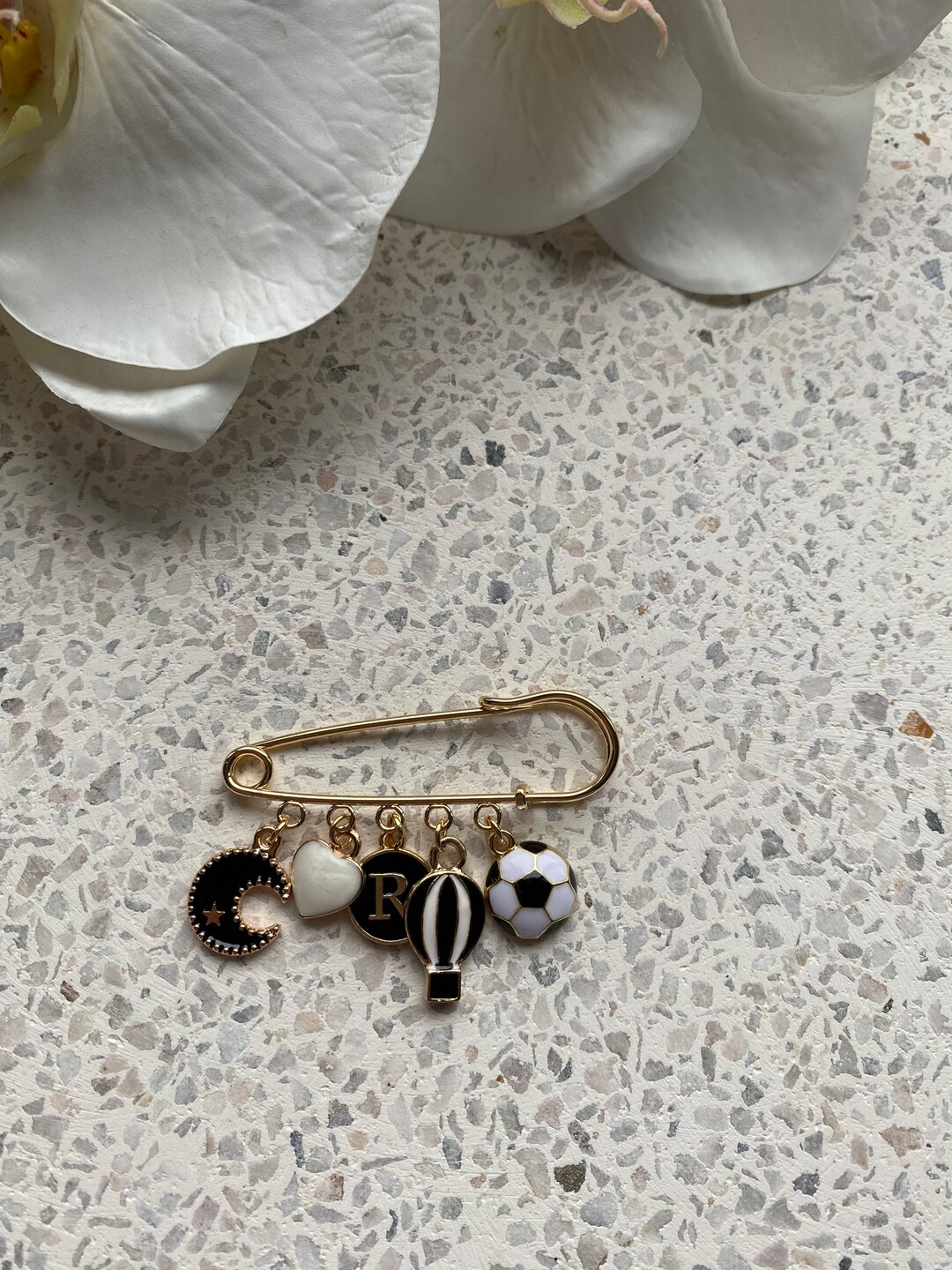 Baby Pin personalised Baby Keepsake Pin Pearl Cross Pin Baptism ...