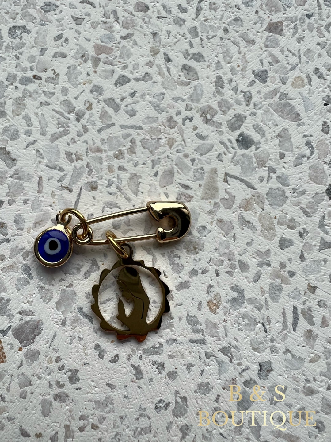 Mother Mary Pin Personalised Baby Keepsake Pin Baptism Christening ...