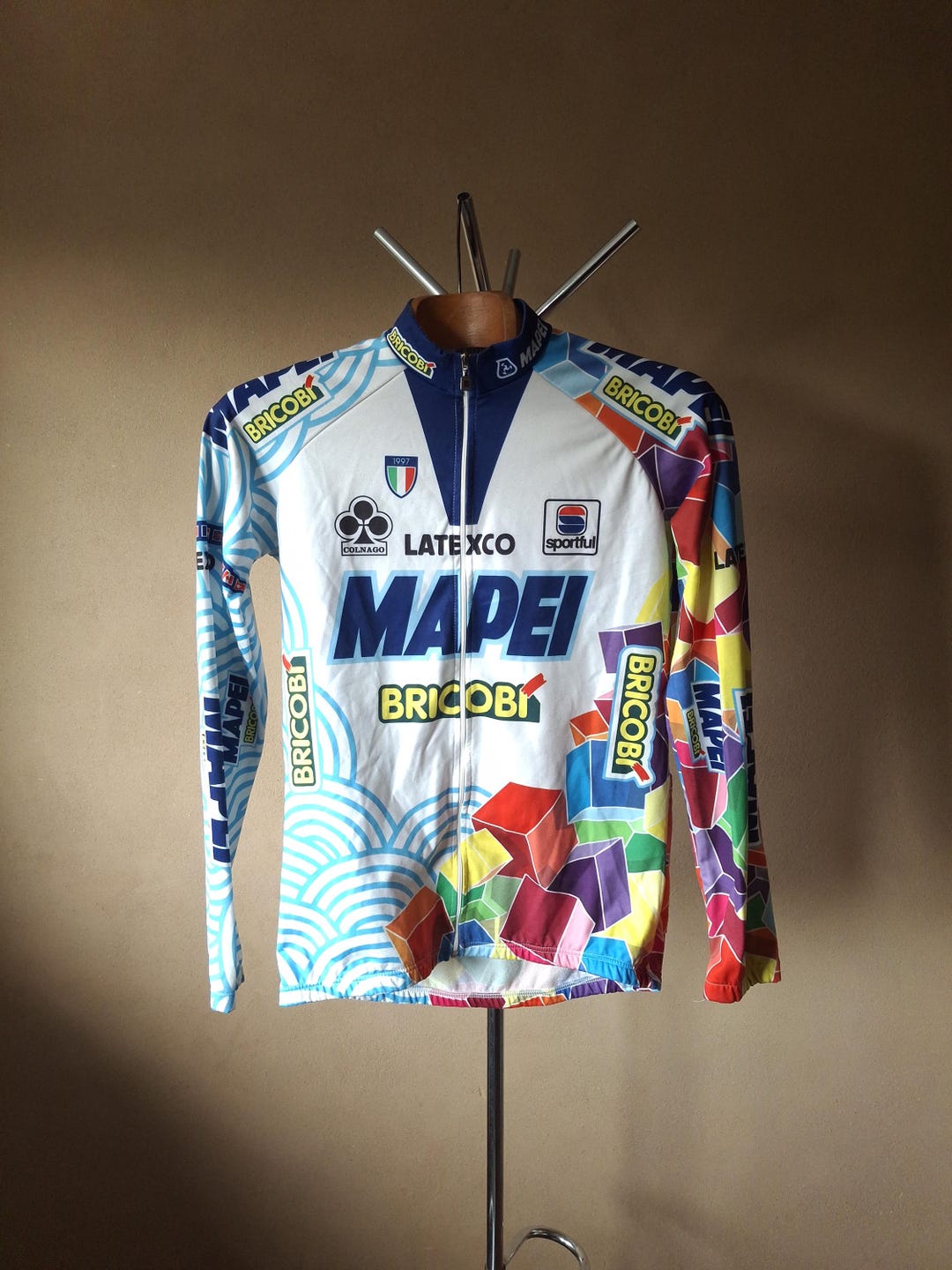 1998 Mapei Bricobi Italian Insulated Pro Cycling Long Sleeve Jersey ...