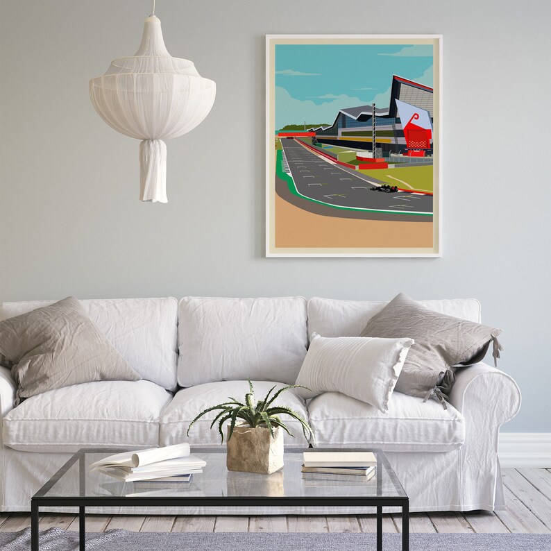 Silverstone F1 Circuit Poster, British Grand Prix Formula One Poster ...