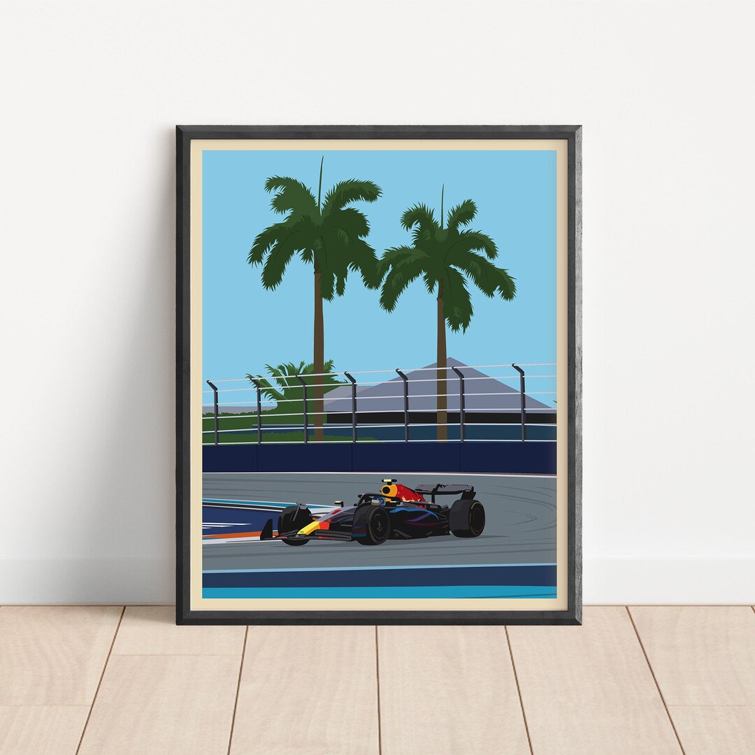 Max Verstappen Poster Print F1 Miami Grand Prix Poster Formula One