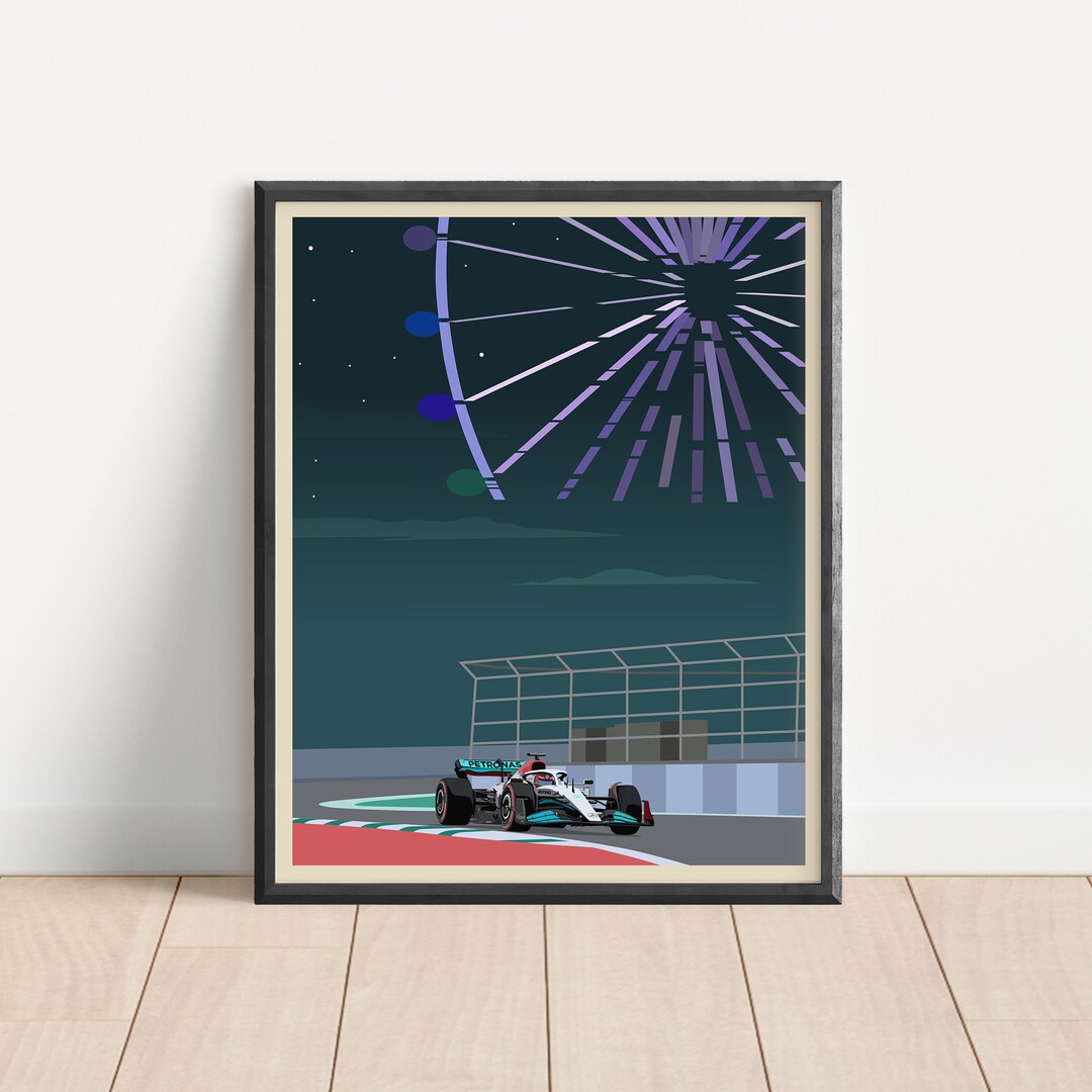 Mercedes F1 Poster Prints, Mercedes Wall Décor, Formula One 2022 Art ...