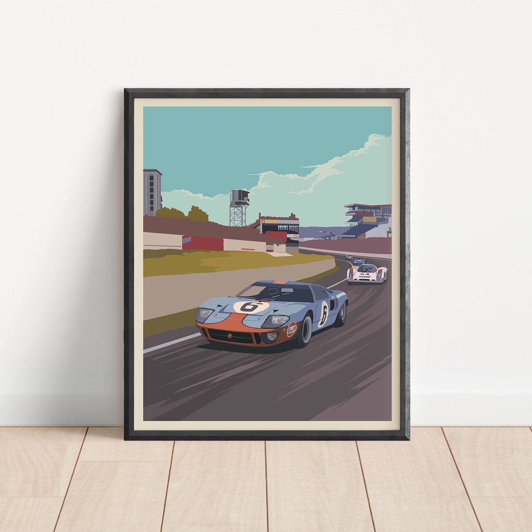 24 Hours of Le Mans 1969 Racing Poster Print, Automobile Art, Vintage ...