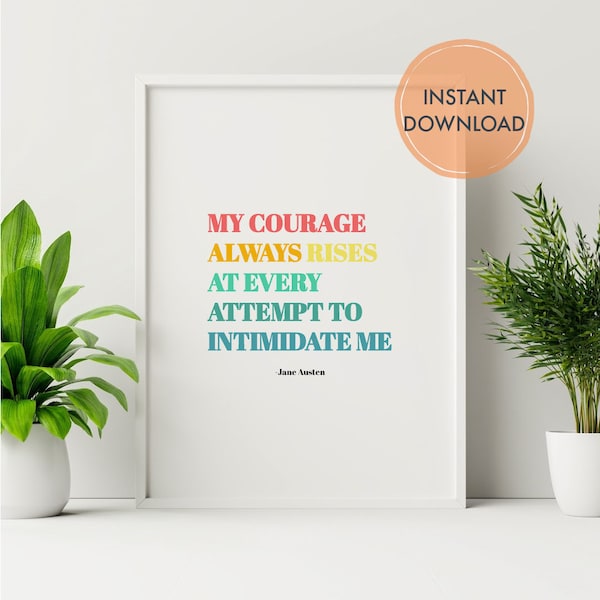 Courage Poster - Etsy