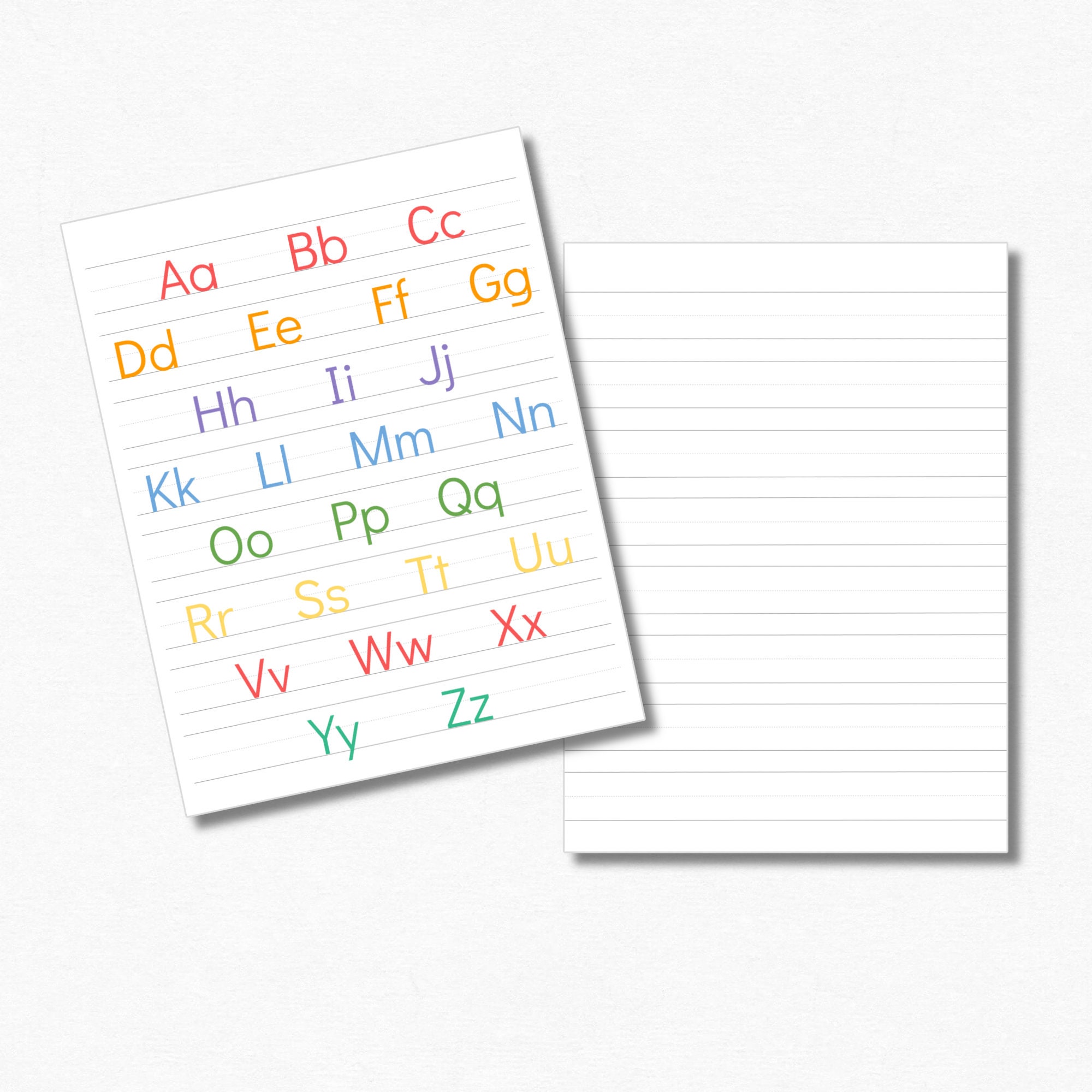 Blank Writing Paper and Sample Alphabet Prints - Etsy