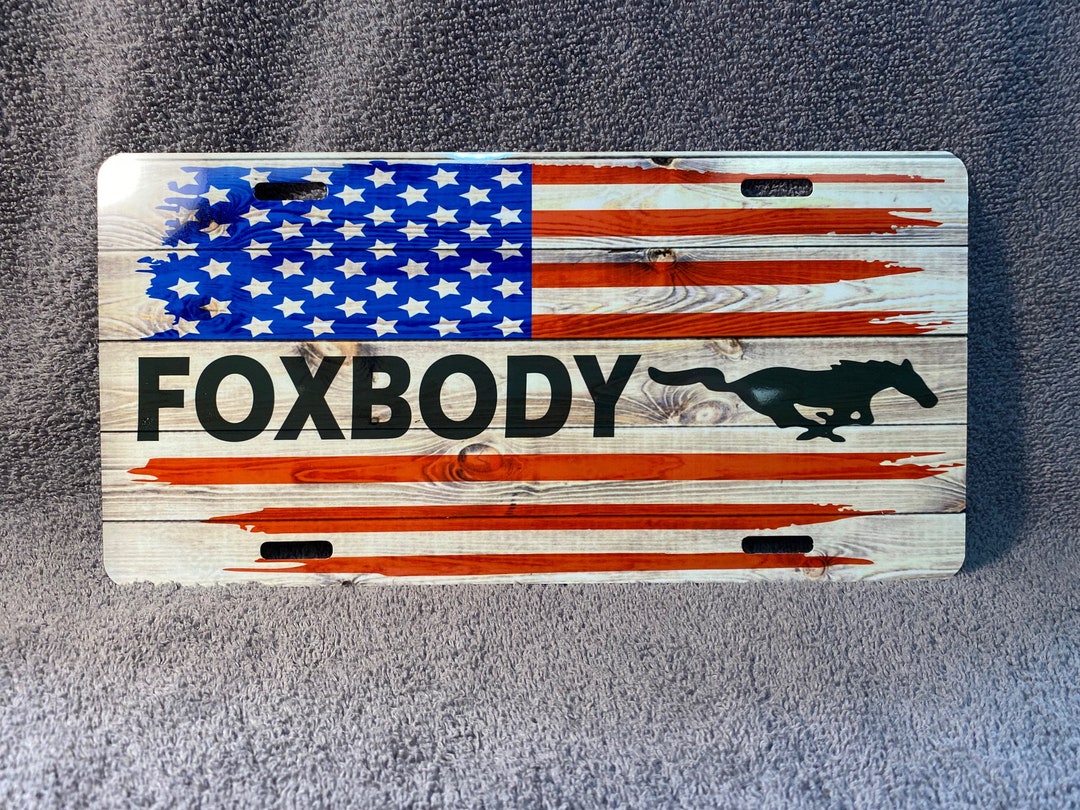 PATRIOTIC Foxbody License Plate 6"x12" Aluminum - Etsy