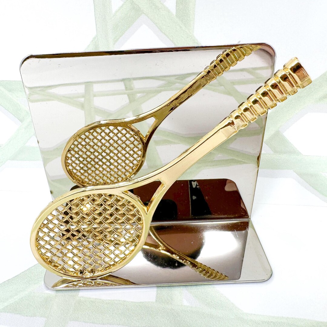 Vintage Tennis Racket Letter Holder, Gold and Silver - Etsy