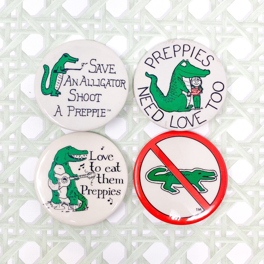 Vintage Preppy Alligator Pins - Etsy