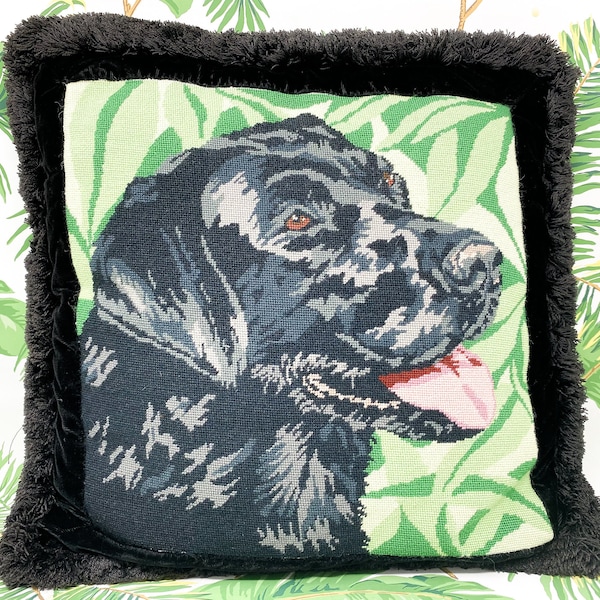 Black Lab Needlepoint - Etsy