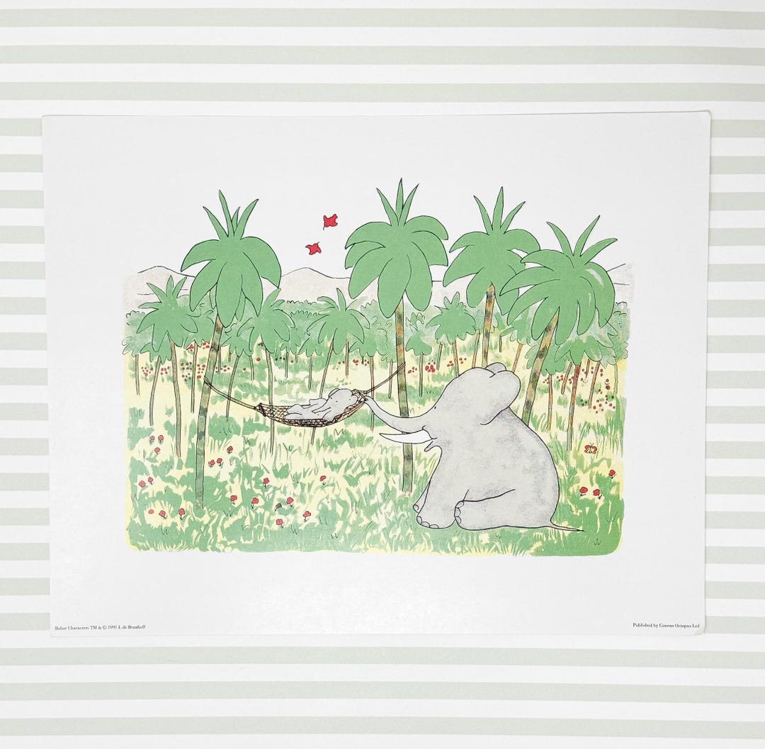 Vintage Babar the Elephant Prints, 11x14", Hammock - Etsy