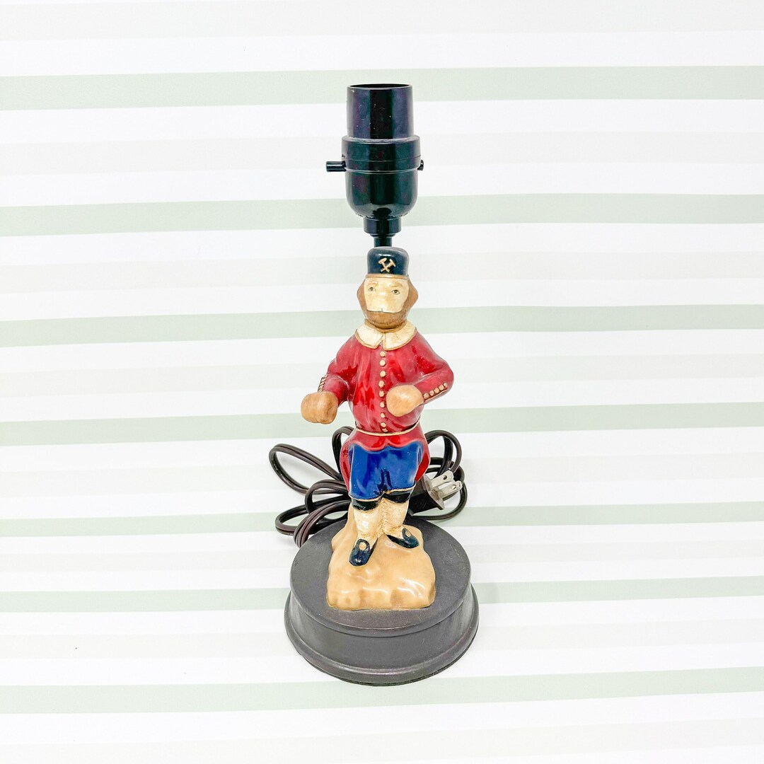 Vintage Monkey Butler Table Lamp - Etsy