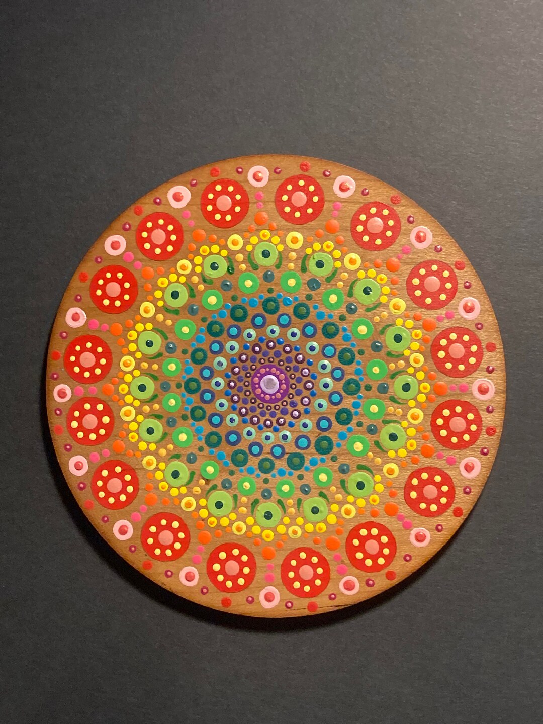 ETHAN Pride Hand Painted Dot Mandala Disc - Etsy