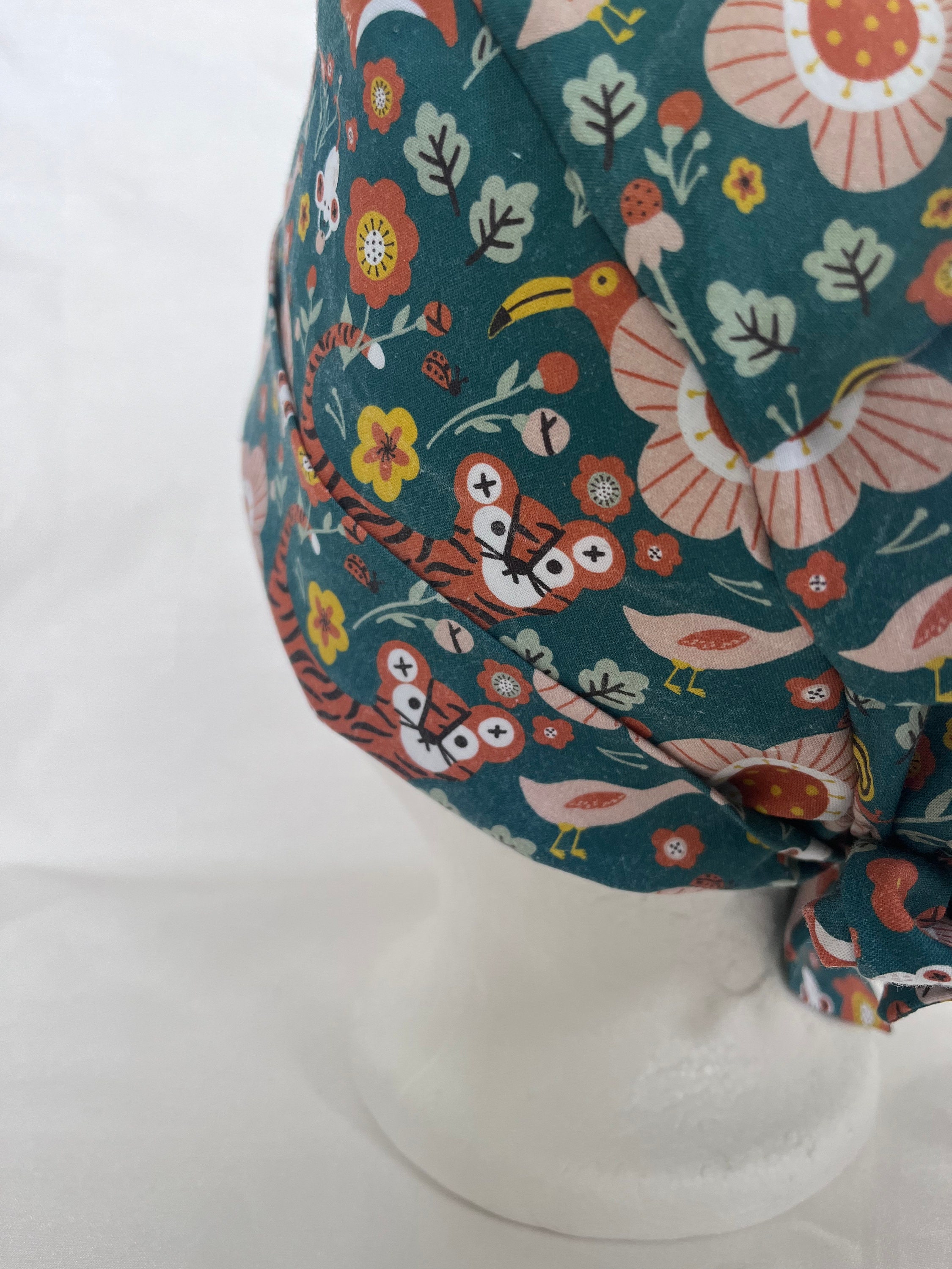 Green Tiger Jungle Surgical Scrub Cap. Womens Scrub Hat. Made - Etsy