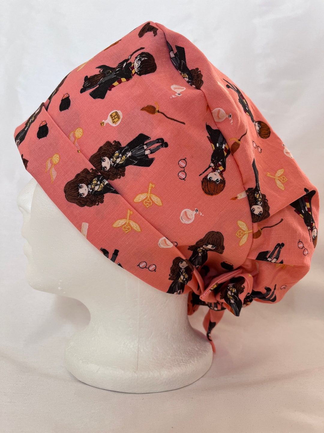 Harry Potter Surgical Scrub Hat: Pleated Pixie Style, Tie Back - Etsy