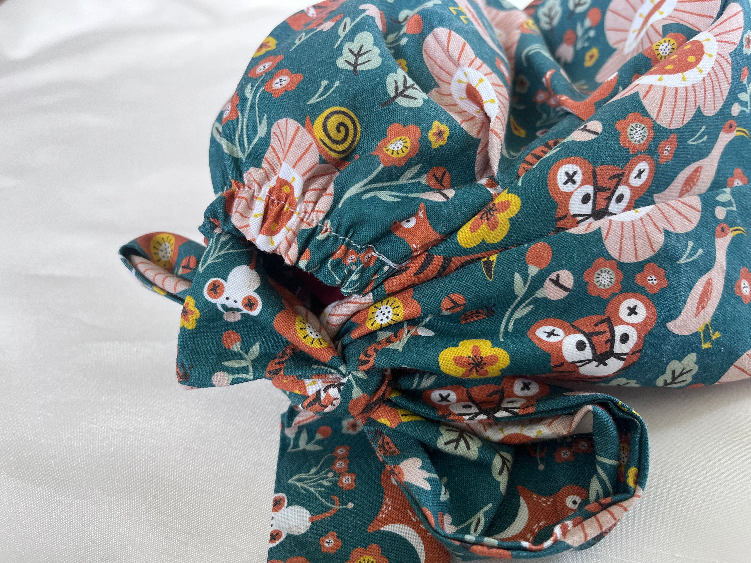 Green Tiger Jungle Surgical Scrub Cap. Womens Scrub Hat. Made - Etsy