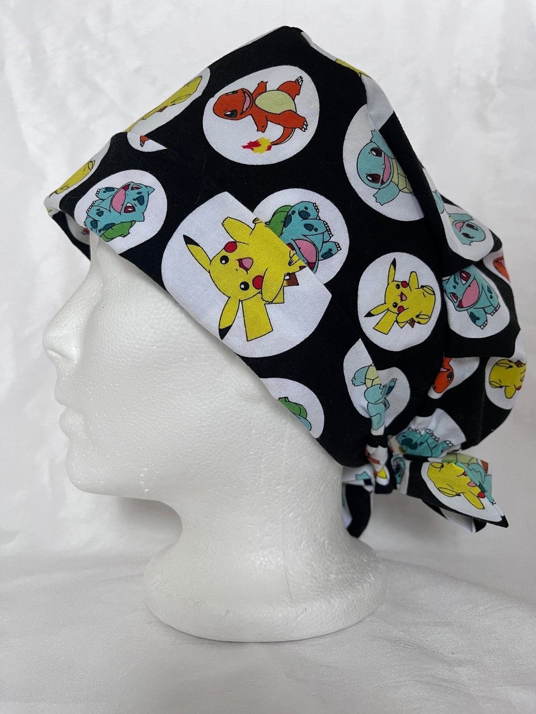 Scrub Cap With Pokemon Characters. Scrub Hat for Nurses and Surgeons ...