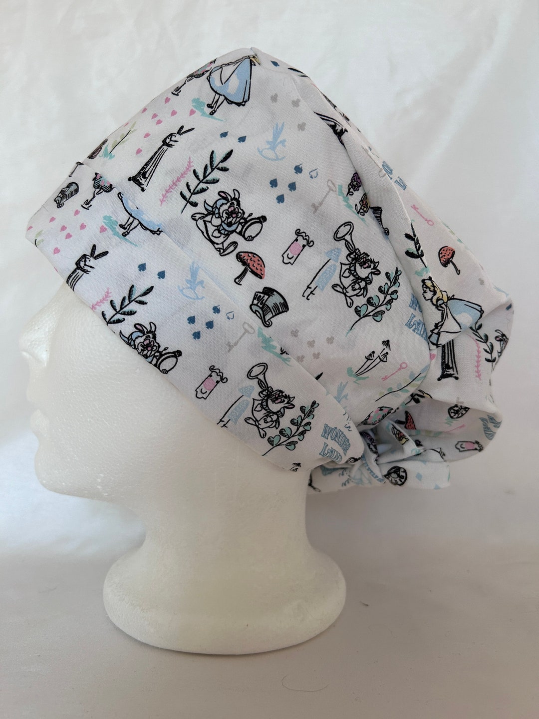 Scrub Cap With Alice in Wonderland. Scrub Hat for Nurses and Surgeons ...