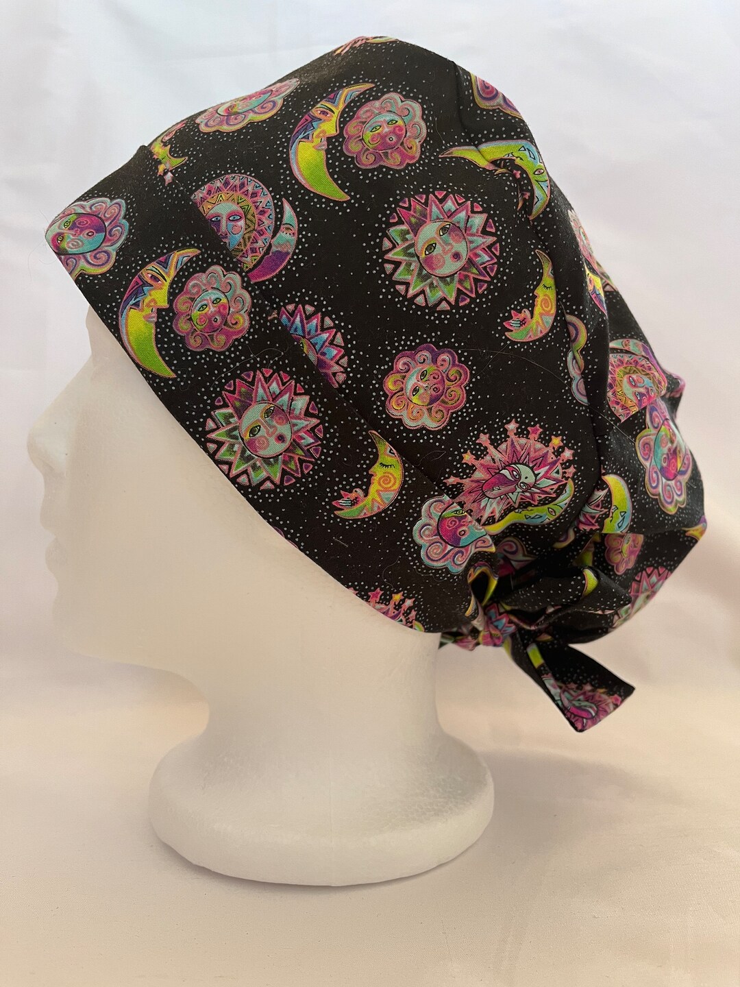 Womens Summer Solstice Surgical Scrub Cap. Sun and Moon Scrub Hat ...