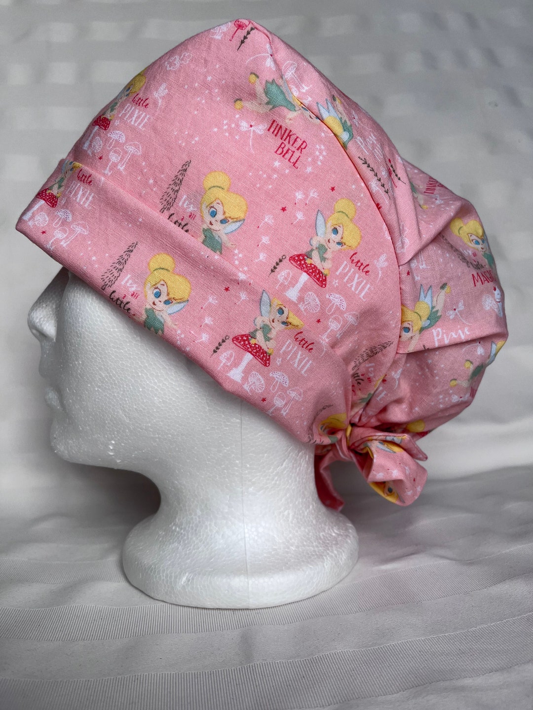 Womens Tinkerbell Peter Pan Scrub Cap. Surgical Scrub Hat. Operating ...