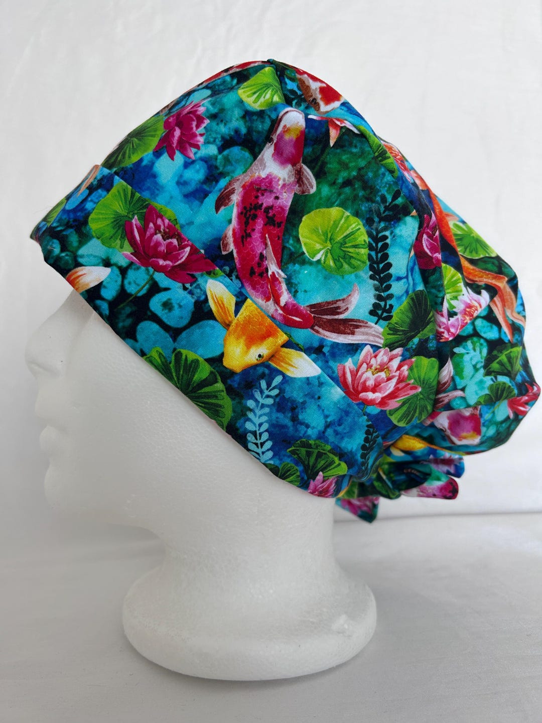 Koi Fish Scrub Cap. Fish Scrub Hat. Operating Room Surgical Scrub Hat ...