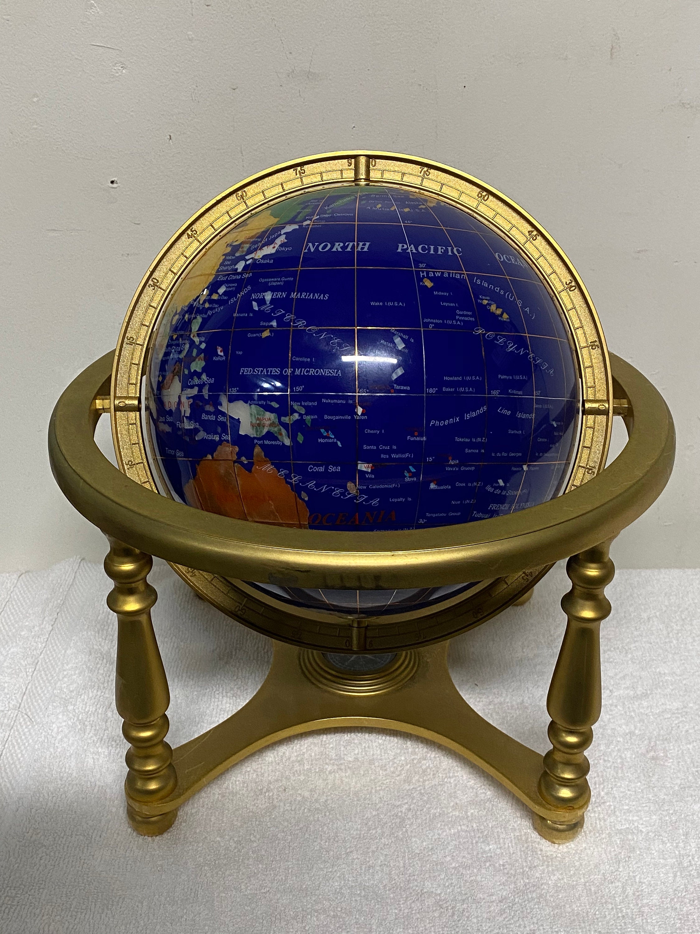 Gemstone Globe On Stand