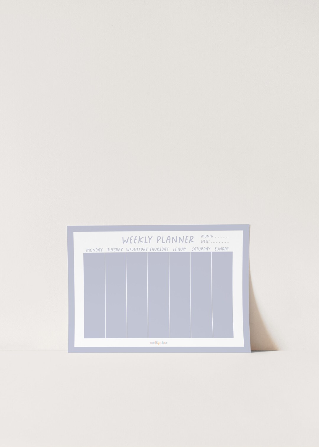 A4 Printable Weekly Planner - Digital Download - 6 Colours - Etsy
