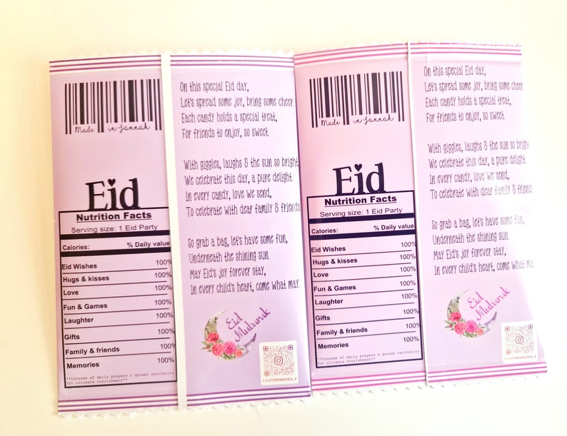 Eid Treat Bags. Personalised Eid Gifts, Eid Favours, Crisp Packet ...