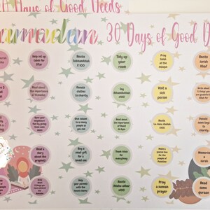 Ramadan Good Deeds Chart, Ramadan Activity Calender, Kids Ramadan ...