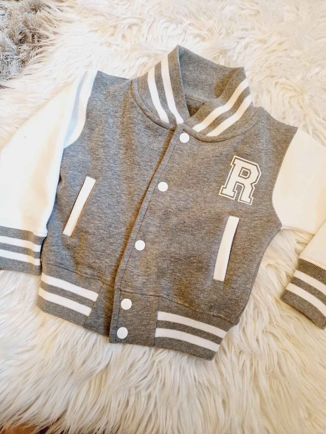 Kids Varisity Jacket Personalised Name in Arabic, Eid Gift for Kids ...