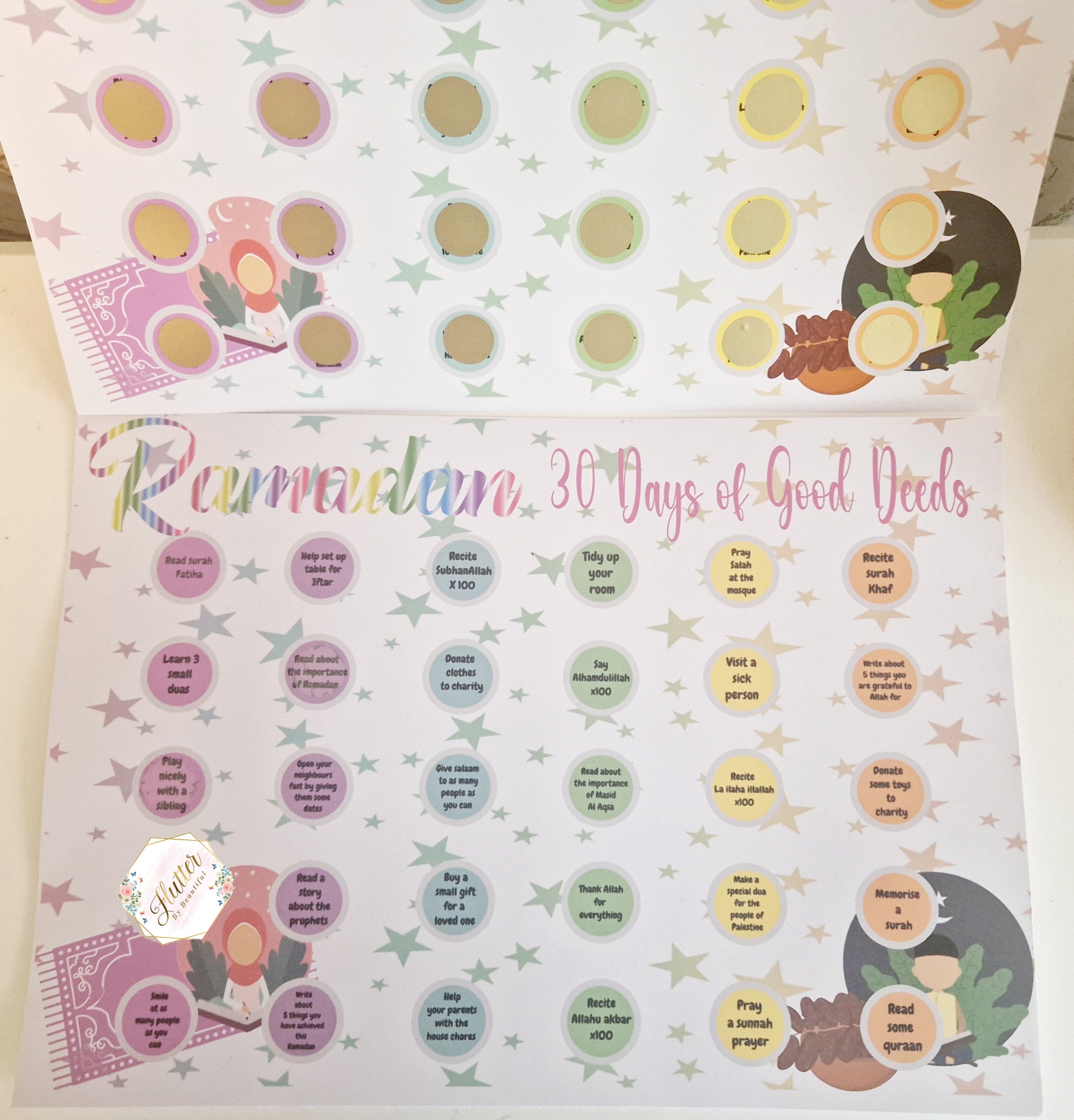 Ramadan Good Deeds Chart, Ramadan Activity Calender, Kids Ramadan ...